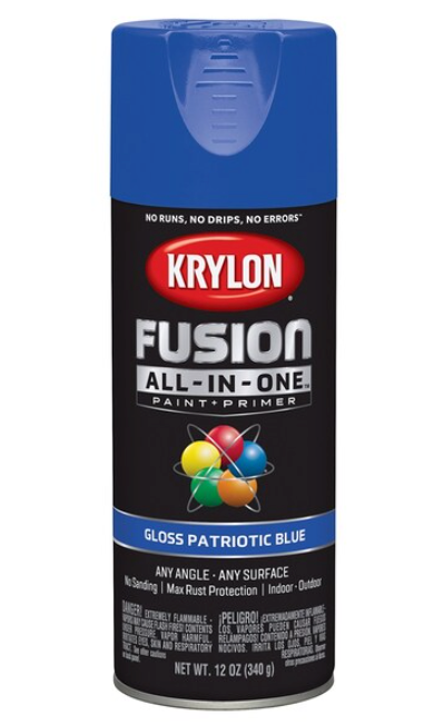Krylon 2716 Gloss Patriotic Blue Fusion All-In-One Paint & Primer - 12 ...