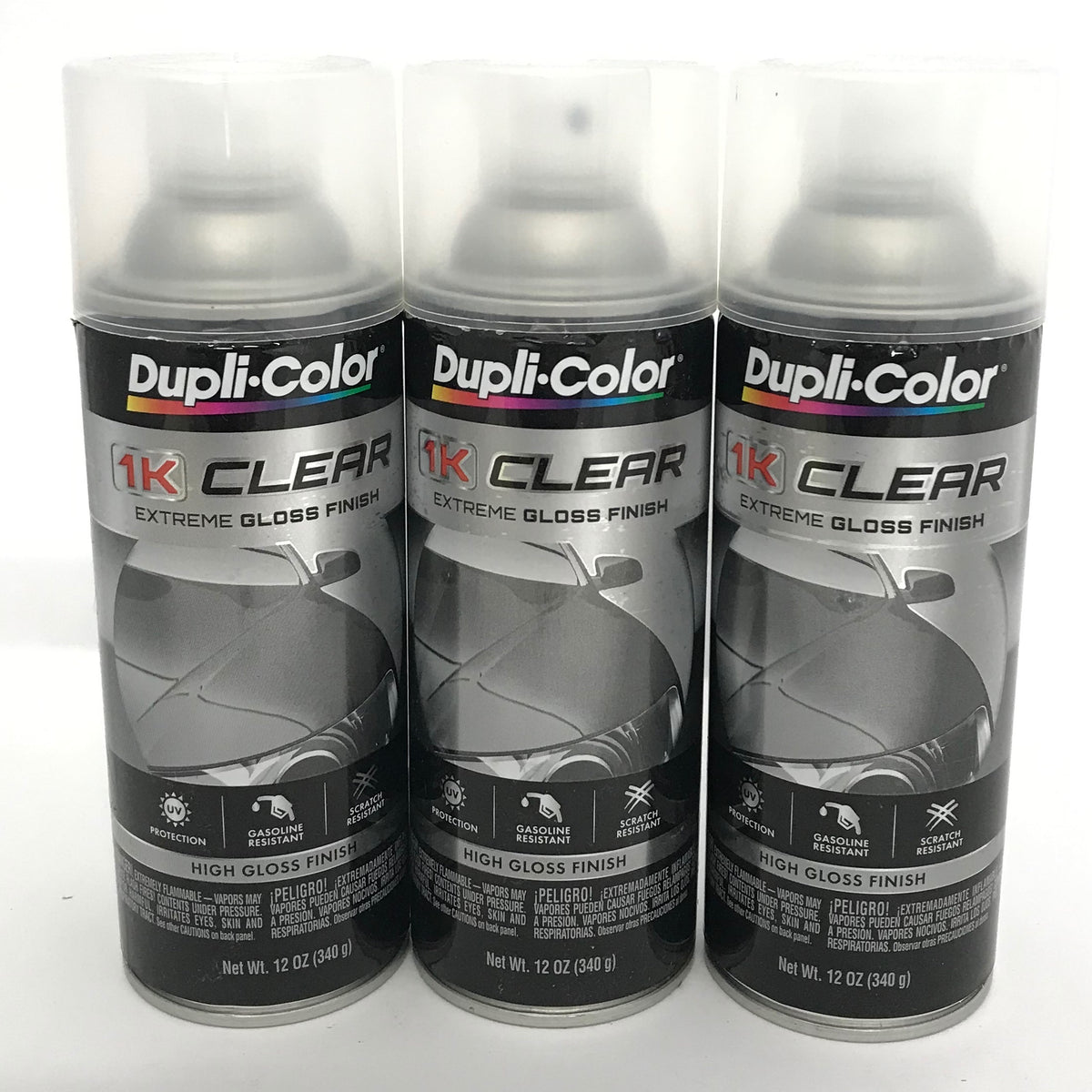 Dupli-Color 1KCG-3PACK Clear Coat High Gloss Finish - 12 oz Aerosol Ca ...