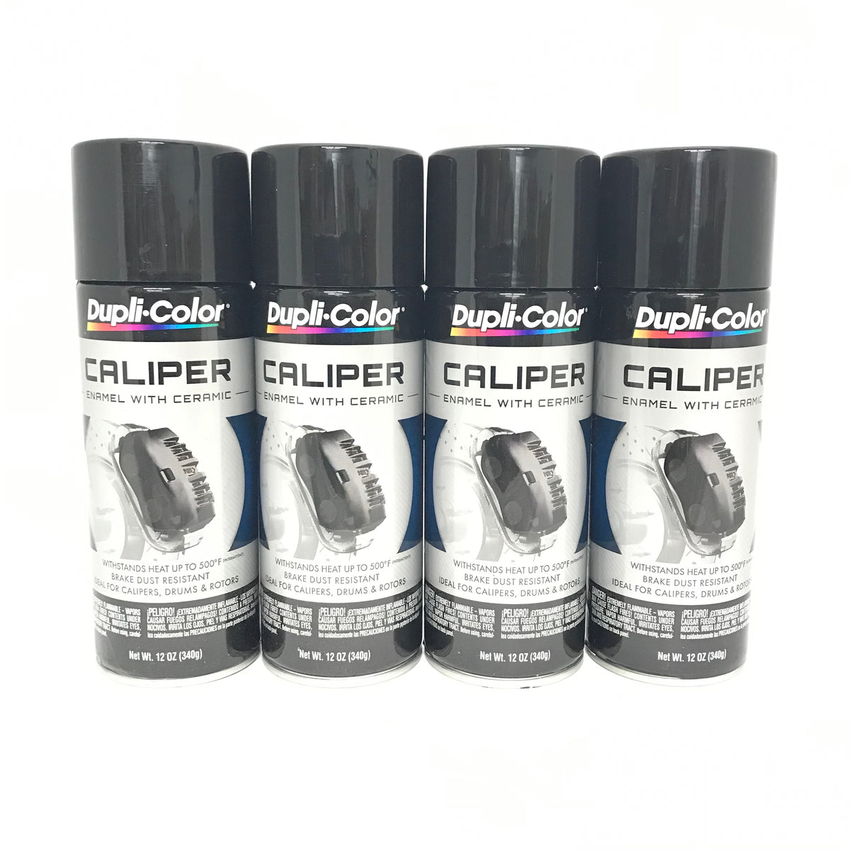 Duplicolor BCP102 - 4 Pack Caliper Spray Paint Black with Ceramic - 12 ...