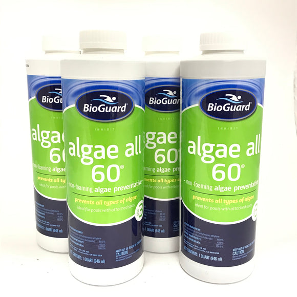 BioGuard-23060 Algae All 60-4 PACK - Non-Foaming Algae Preventative ...