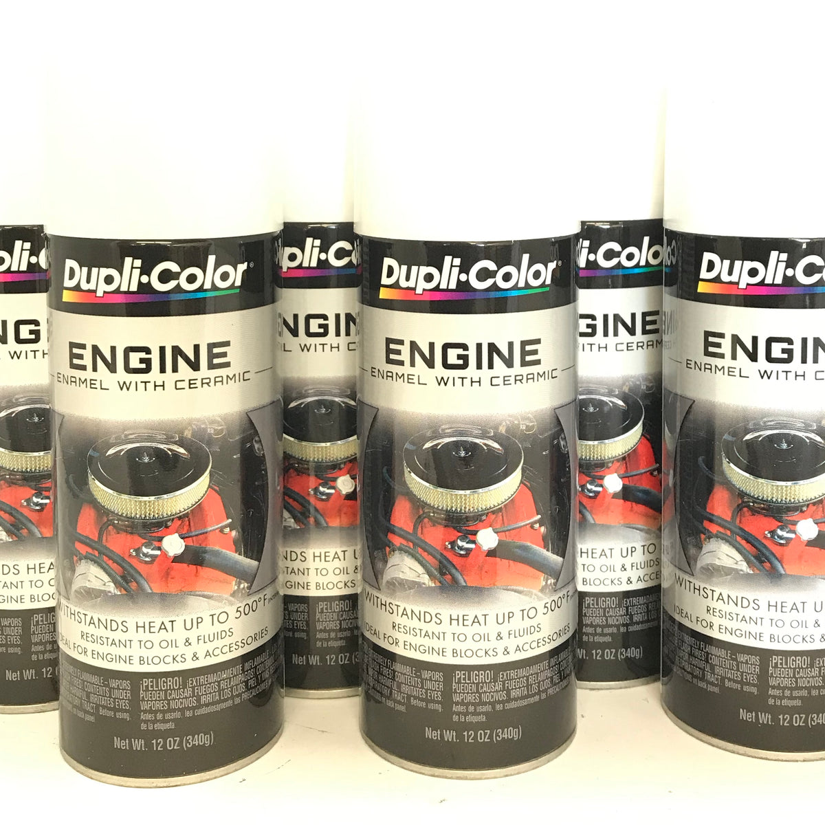 Duplicolor DE1602 - 6 Pack Engine Enamel Paint with Ceramic Universal ...