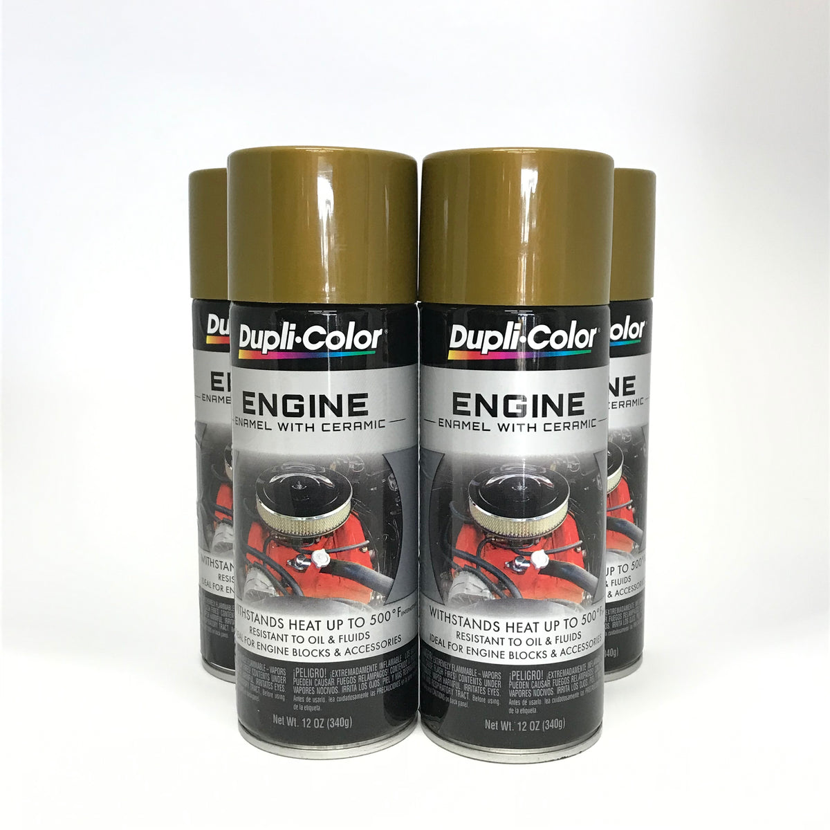 Duplicolor DE1604 - 4 Pack Engine Enamel Paint with Ceramic Universal ...