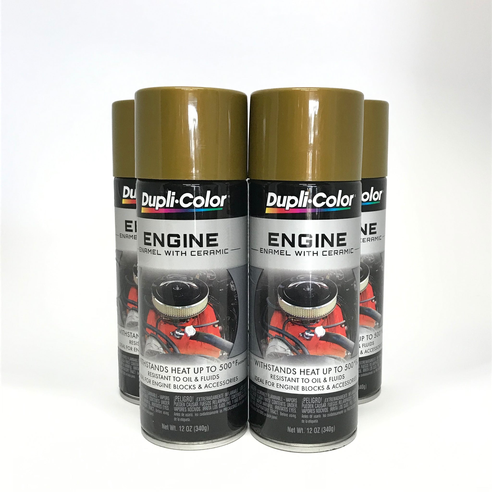 Duplicolor DE1604 - 4 Pack Engine Enamel Paint with Ceramic Universal ...