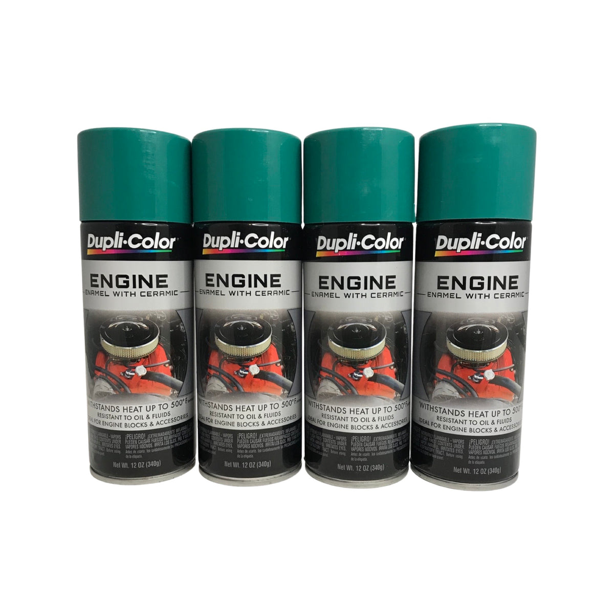 Duplicolor DE1617(4) Ford Green Engine Enamel Paint W/ Ceramic Resins ...