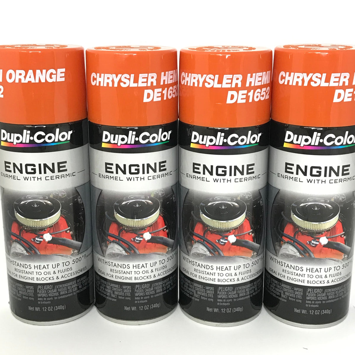 Duplicolor DE1652-4 PACK CHRYSLER HEMI ORANGE Engine Enamel with Ceram ...