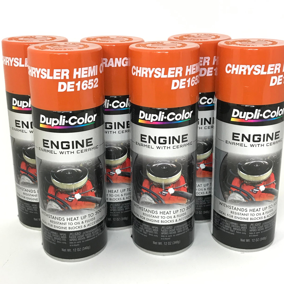 Duplicolor DE1652-6 PACK CHRYSLER HEMI ORANGE Engine Enamel with Ceram ...