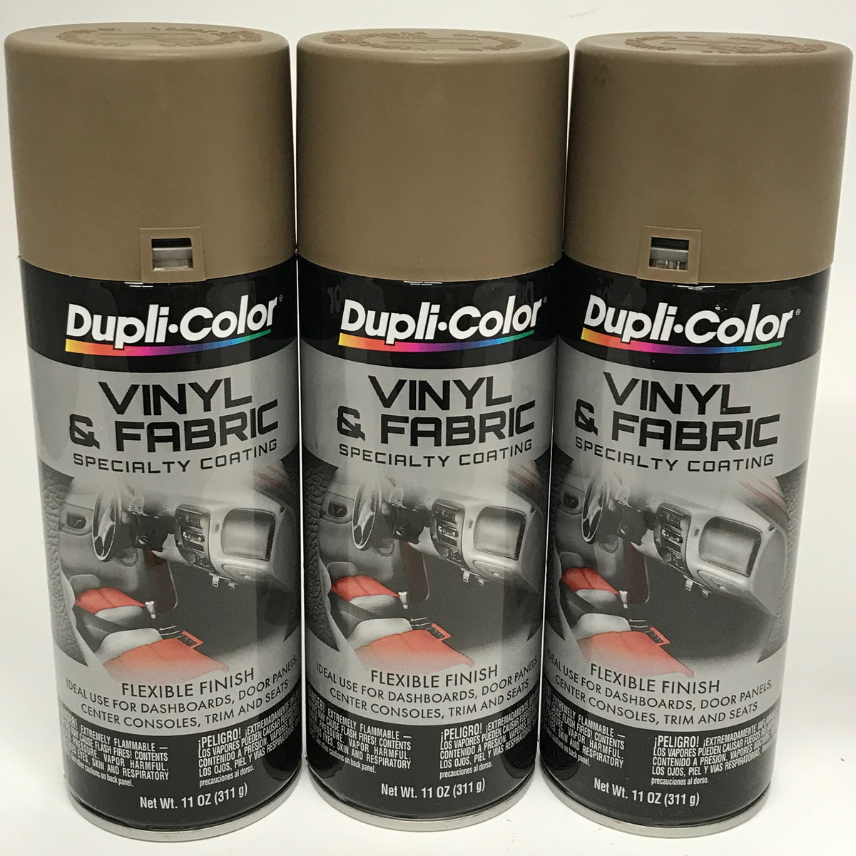 Duplicolor HVP113 - 3 Pack Vinyl & Fabric Spray Paint Medium Beige - 1 ...