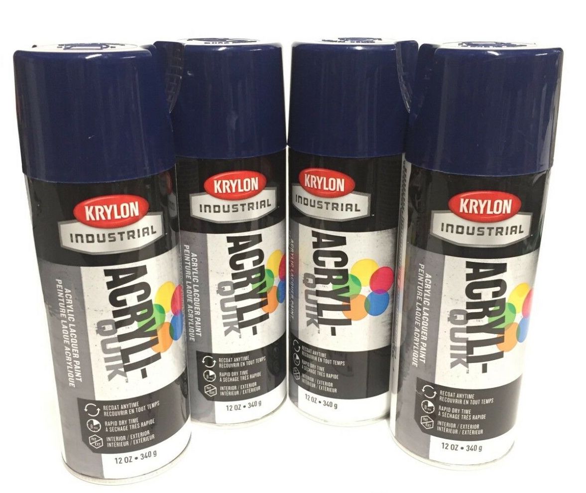 Krylon K01901A07-4 PACK Acryli-Quik REGAL BLUE Acrylic Lacquer Paint ...