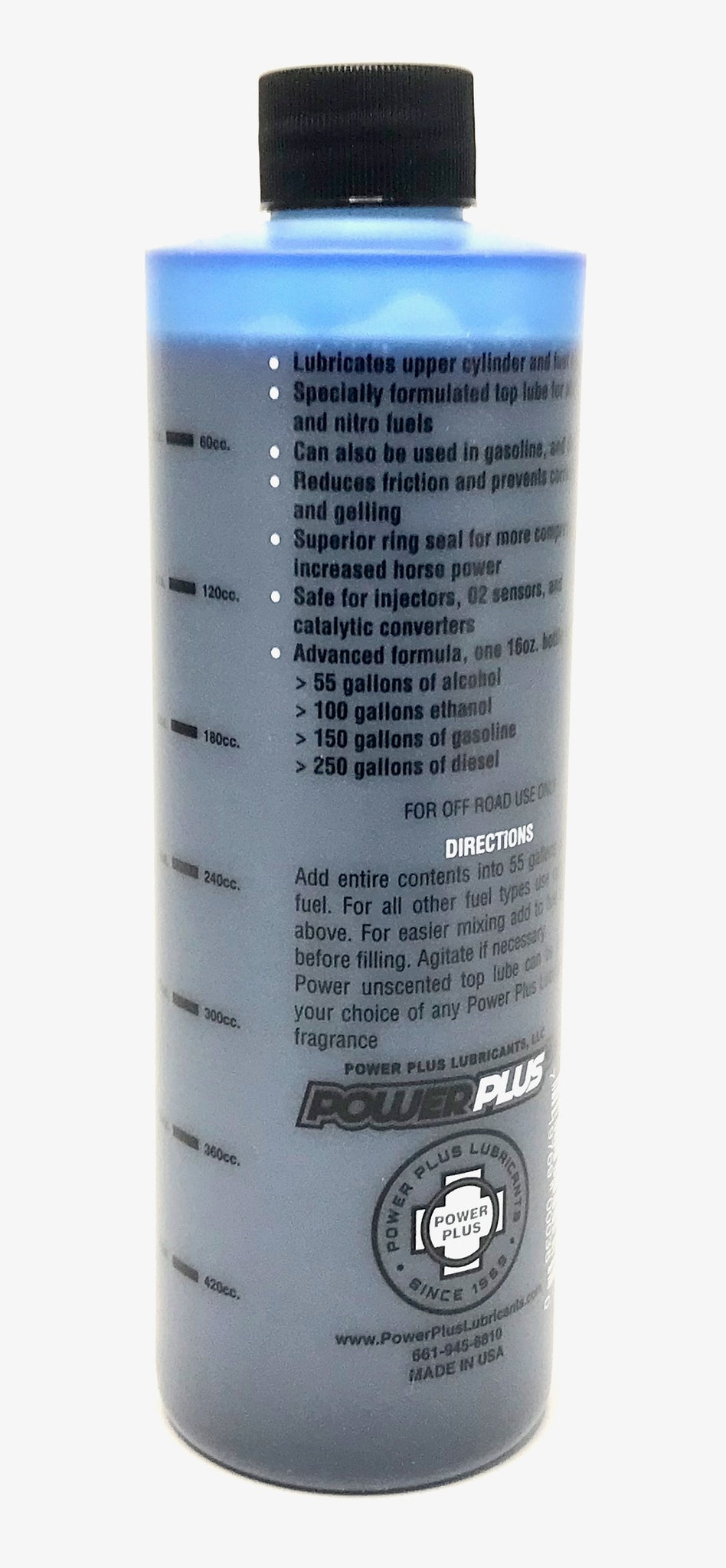 Power Plus UNSCENTED BLUE Lubricant 3 PACK Fuel Additive Alcohol Top L ...