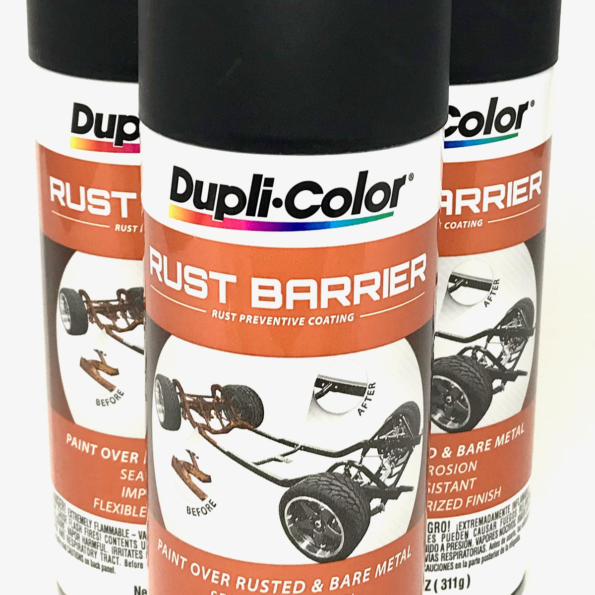 Duplicolor RBA100 3 PK Rust Barrier Flat Black - Rust Preventive Coati ...
