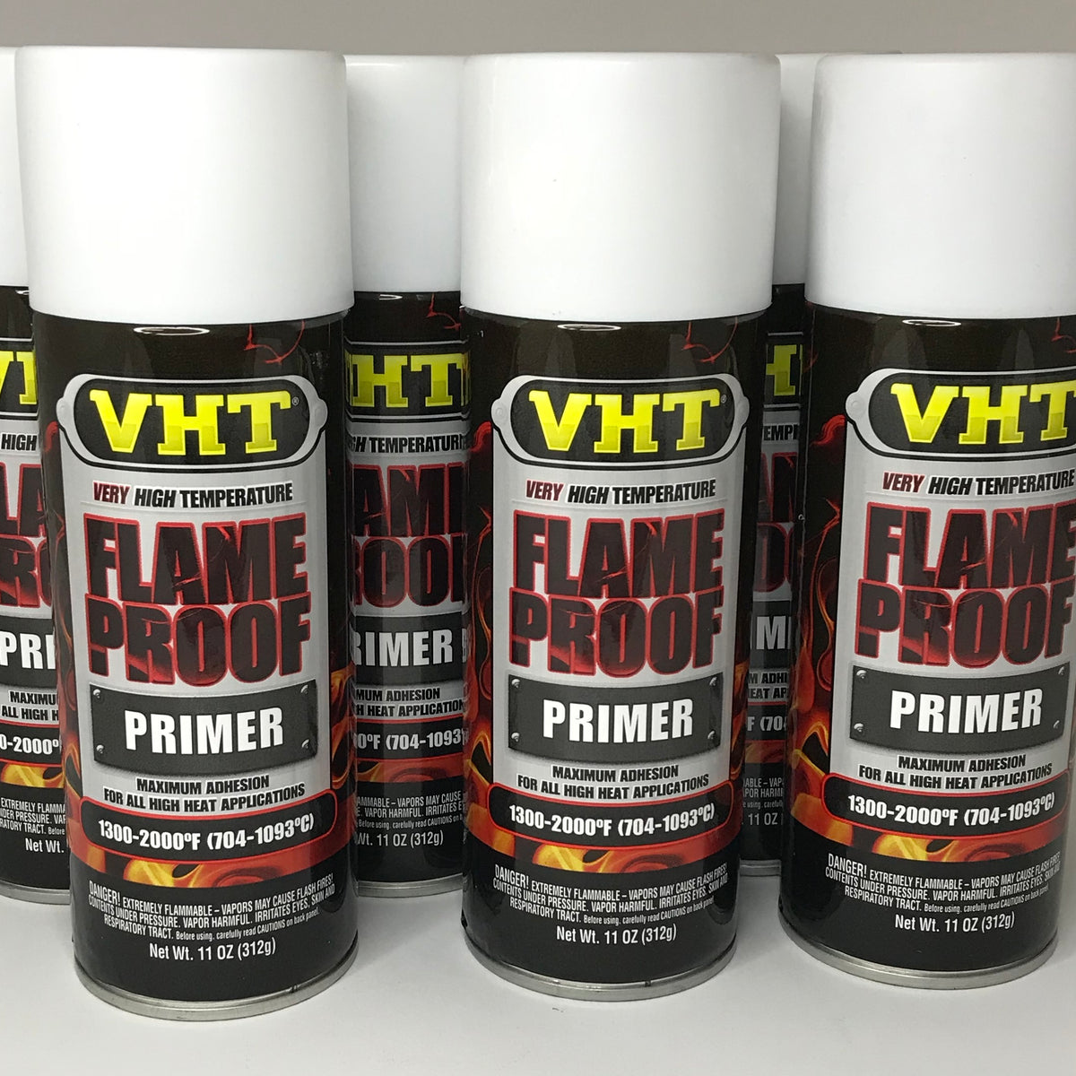 VHT SP118-6 PACK FLAT WHITE High Temperature Flame Proof Header Paint ...