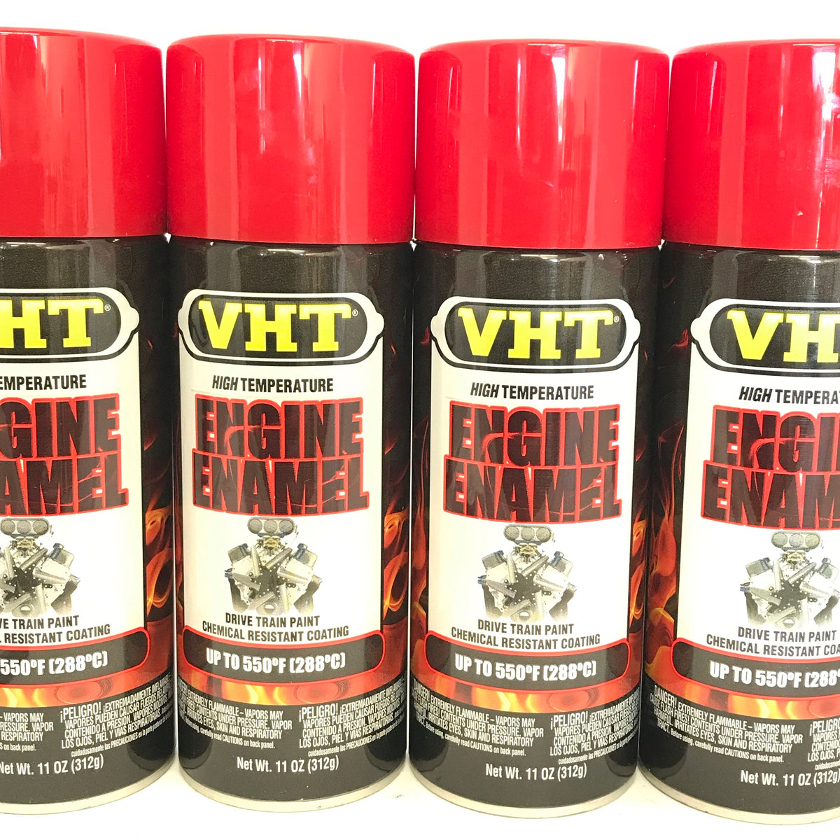 VHT SP121-4 PACK RED Engine Enamel High Heat Drive Train Paint - 11 oz ...