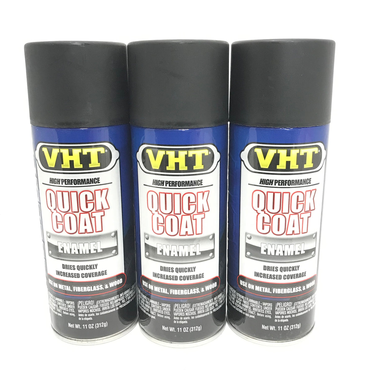 VHT SP510-3 PACK FLAT BLACK Quick Coat Enamel - 11 oz – Heintz Sales