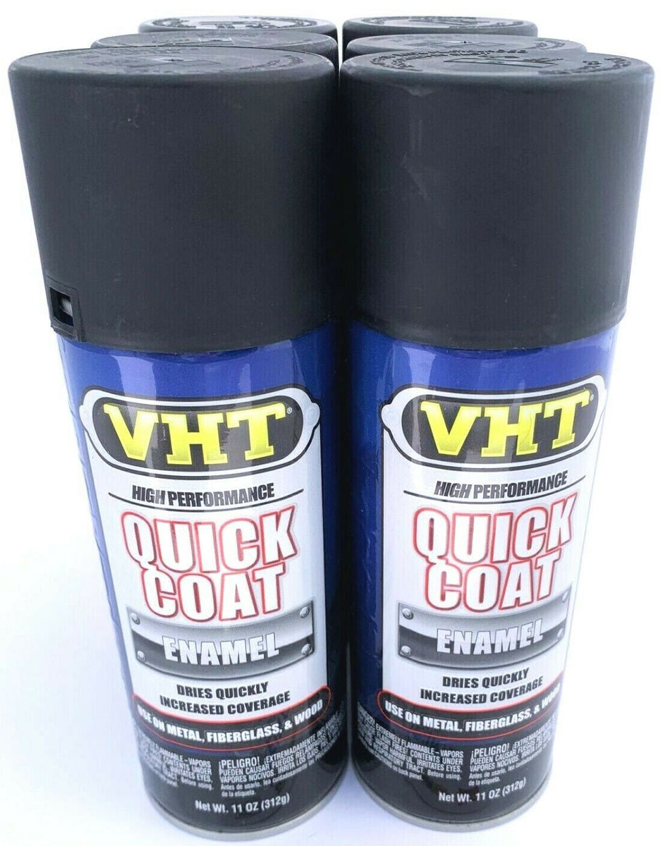VHT SP510-6 PACK FLAT BLACK Quick Coat Enamel - 11 oz – Heintz Sales