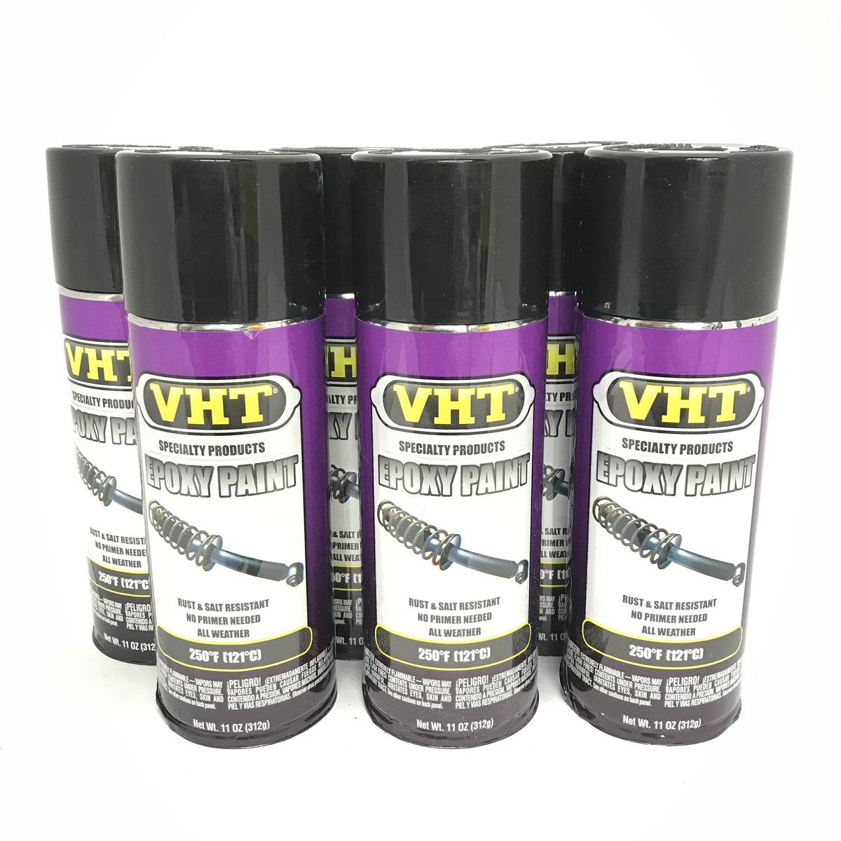 VHT SP650-6 PACK GLOSS BLACK Epoxy Paint. Rust and Salt Resistant - 11 ...